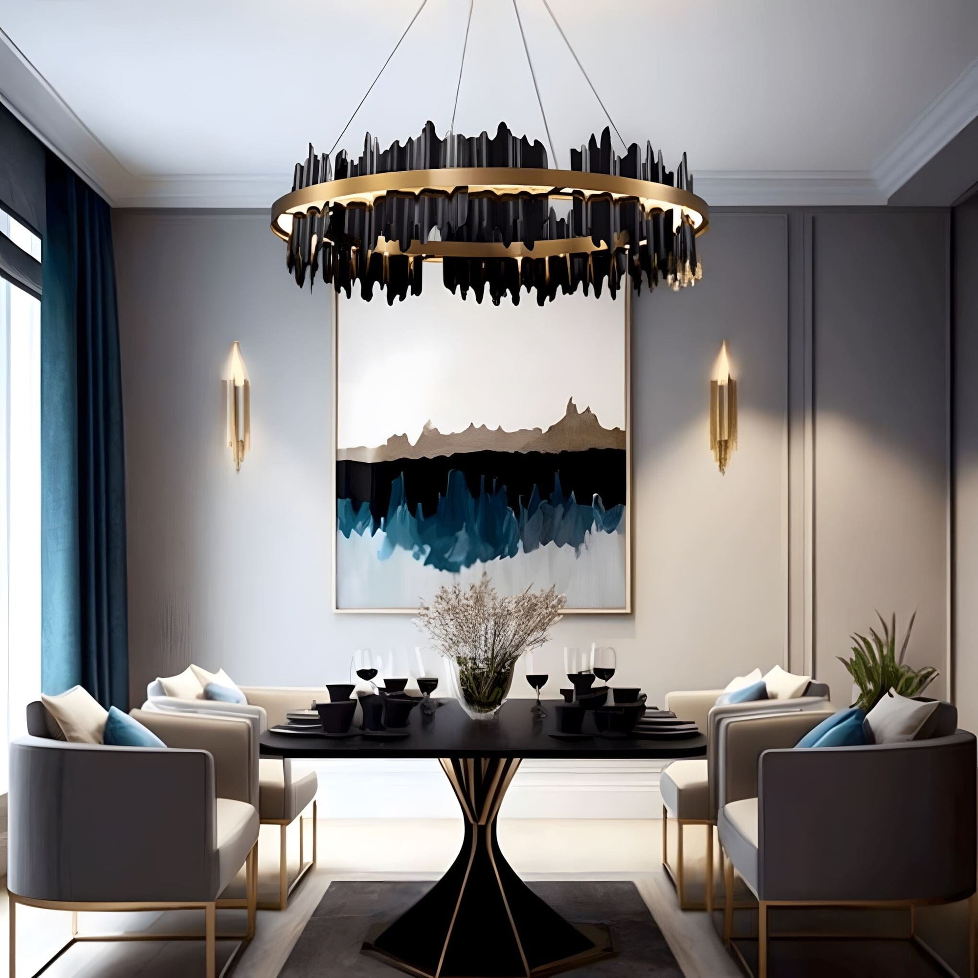 Cryptic | Modern Black Designer Chandelier | ZENDUCE