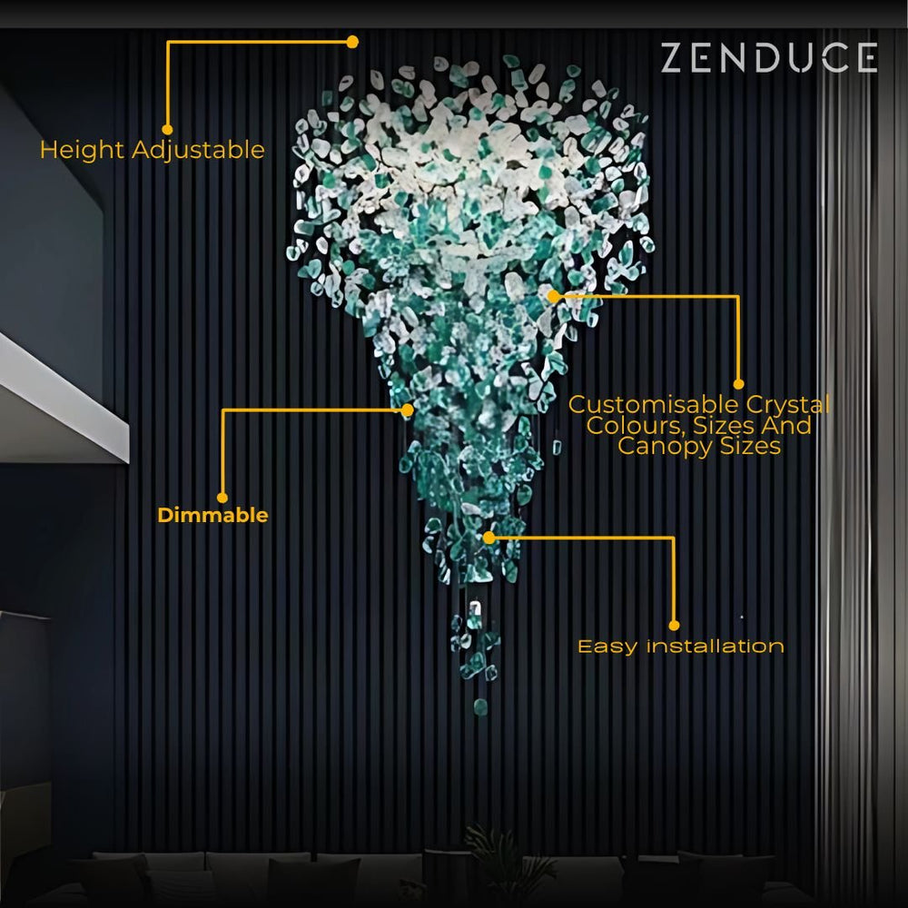 Arctic Centerpiece Loft Crystal Chandelier | ZENDUCE