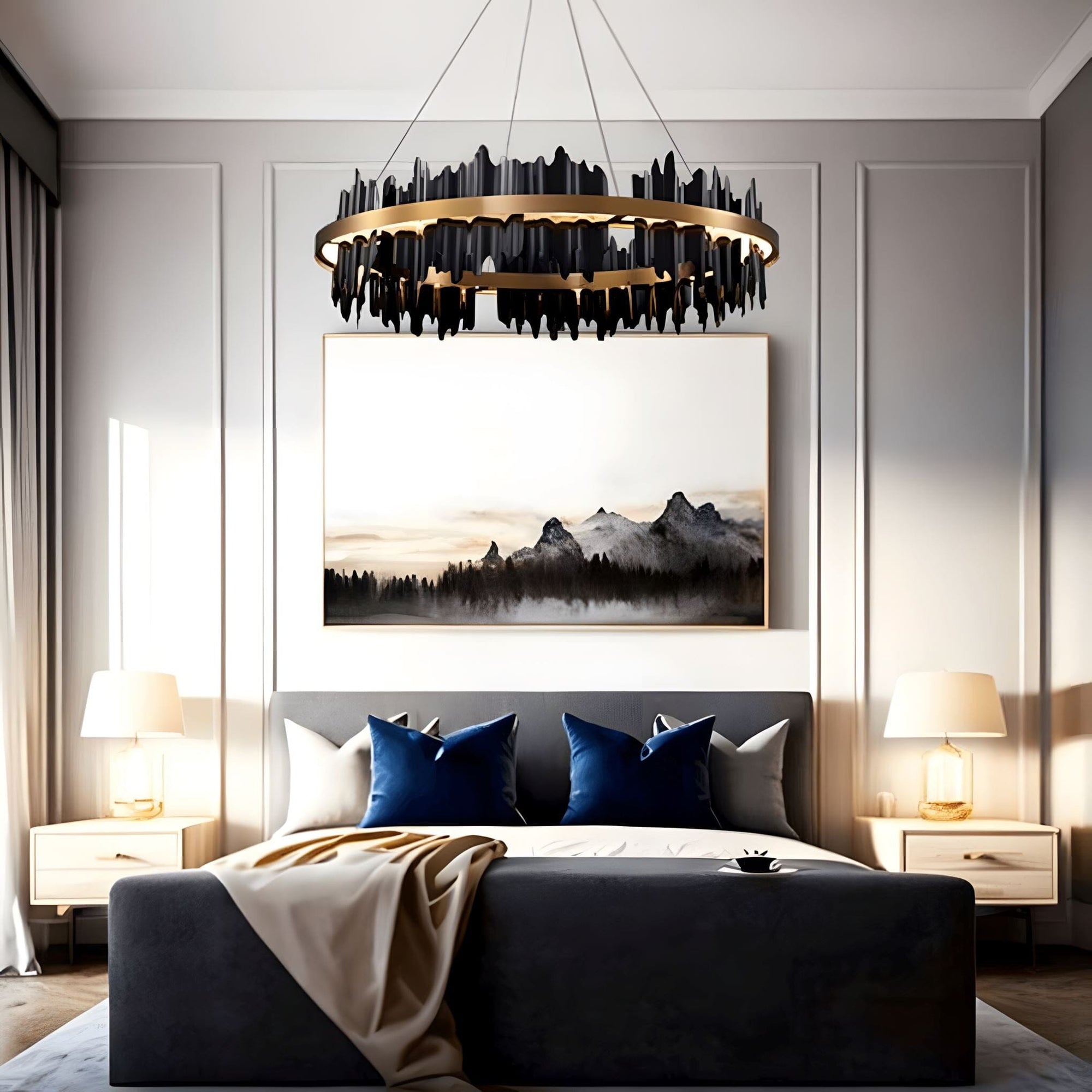 Cryptic | Modern Black Designer Chandelier | ZENDUCE