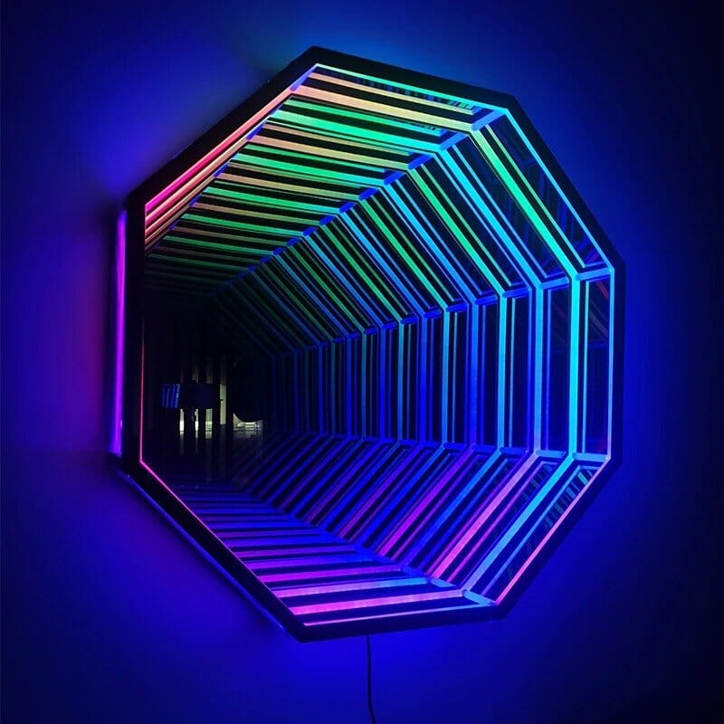 Equinox Multicolor Dimmable Hexagon Infinity Mirror | ZENDUCE