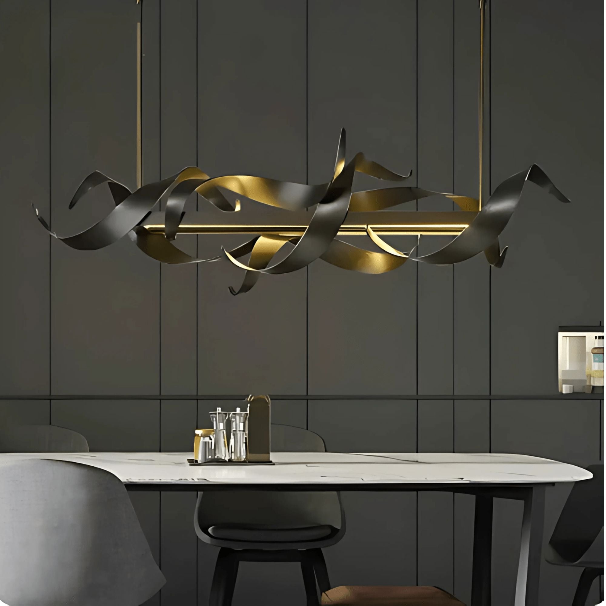 PRESTIGE Elegant Dark Stainless Steel Chandelier | ZENDUCE