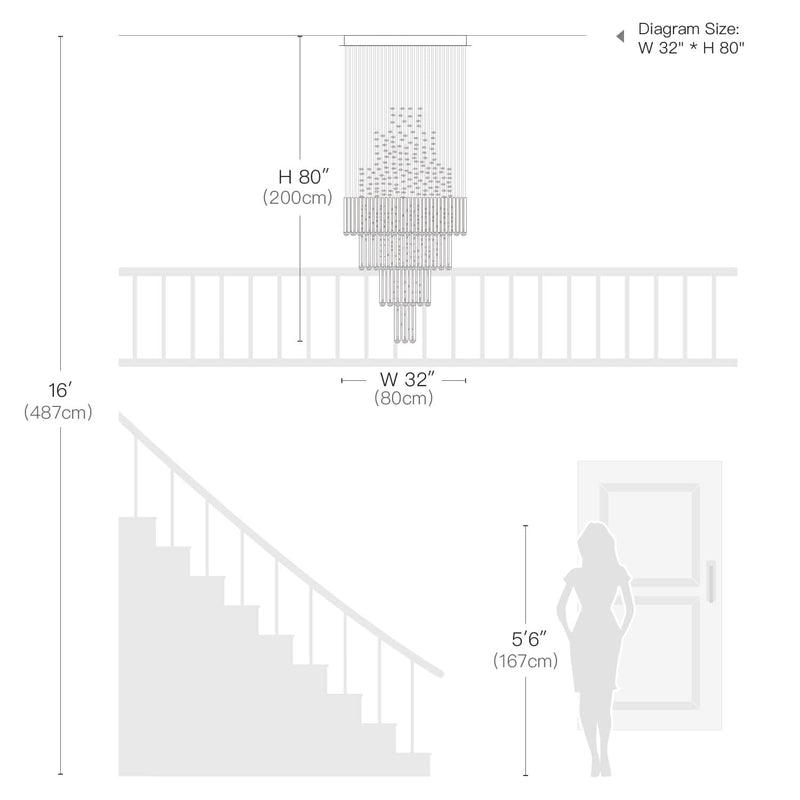 Size: W 24" x H 55" (3 Layers)