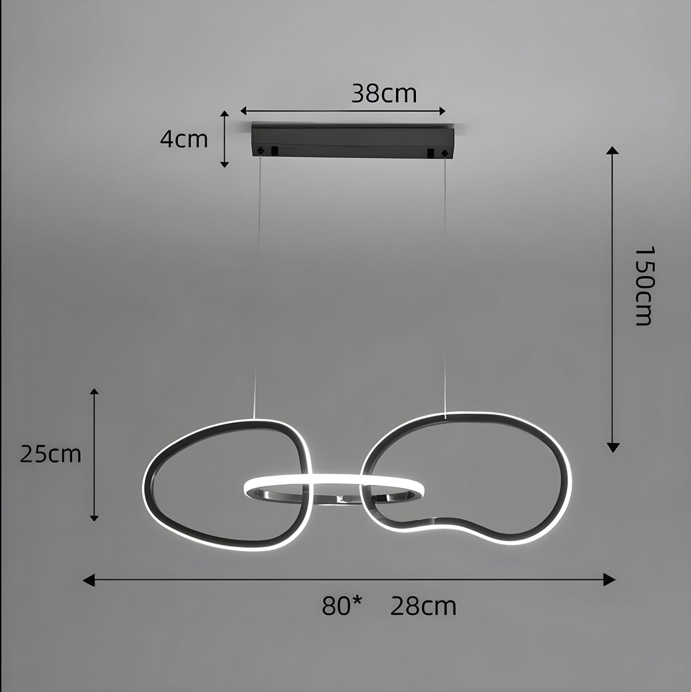 Solara Nordic Stainless Steel Minimalist Chandelier | ZENDUCE